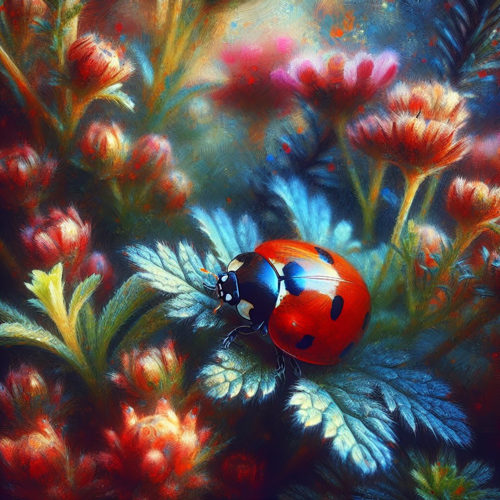 A ladybird beetle in | Bible Art