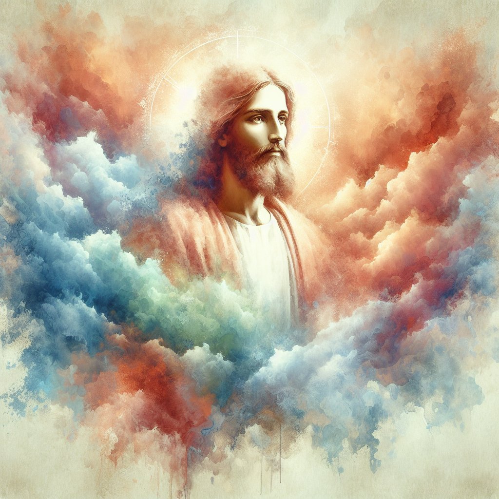 Jesus in the clouds | Bible Art