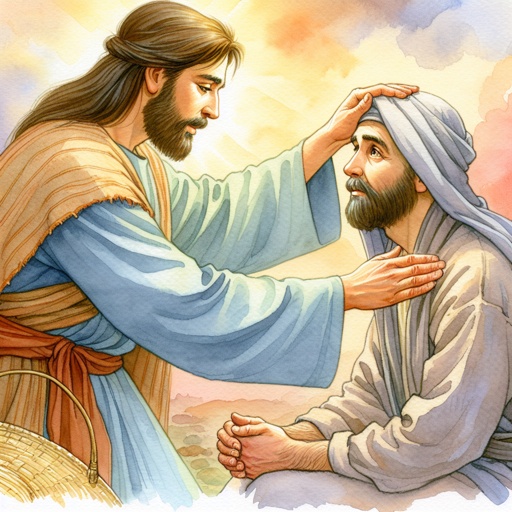 Jesus Heals The Paralytic Artwork | Bible Art