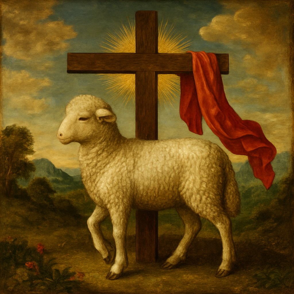 The lamb the cross | Bible Art
