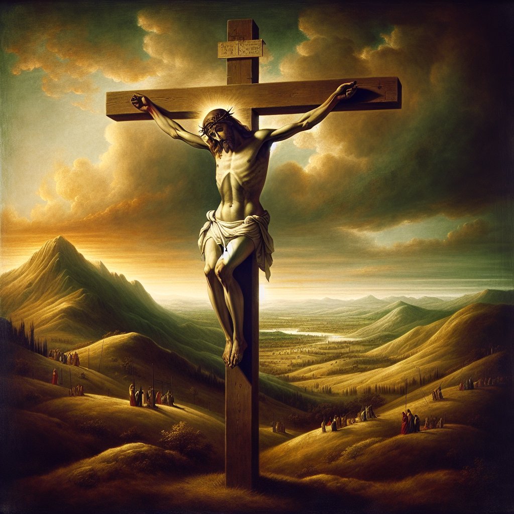 Jesus being crucifie | Bible Art