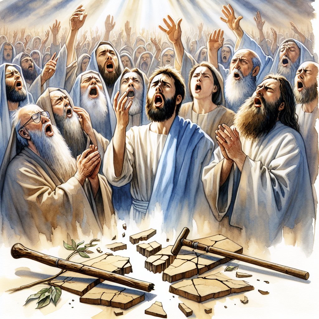 the staff is broken | Bible Art