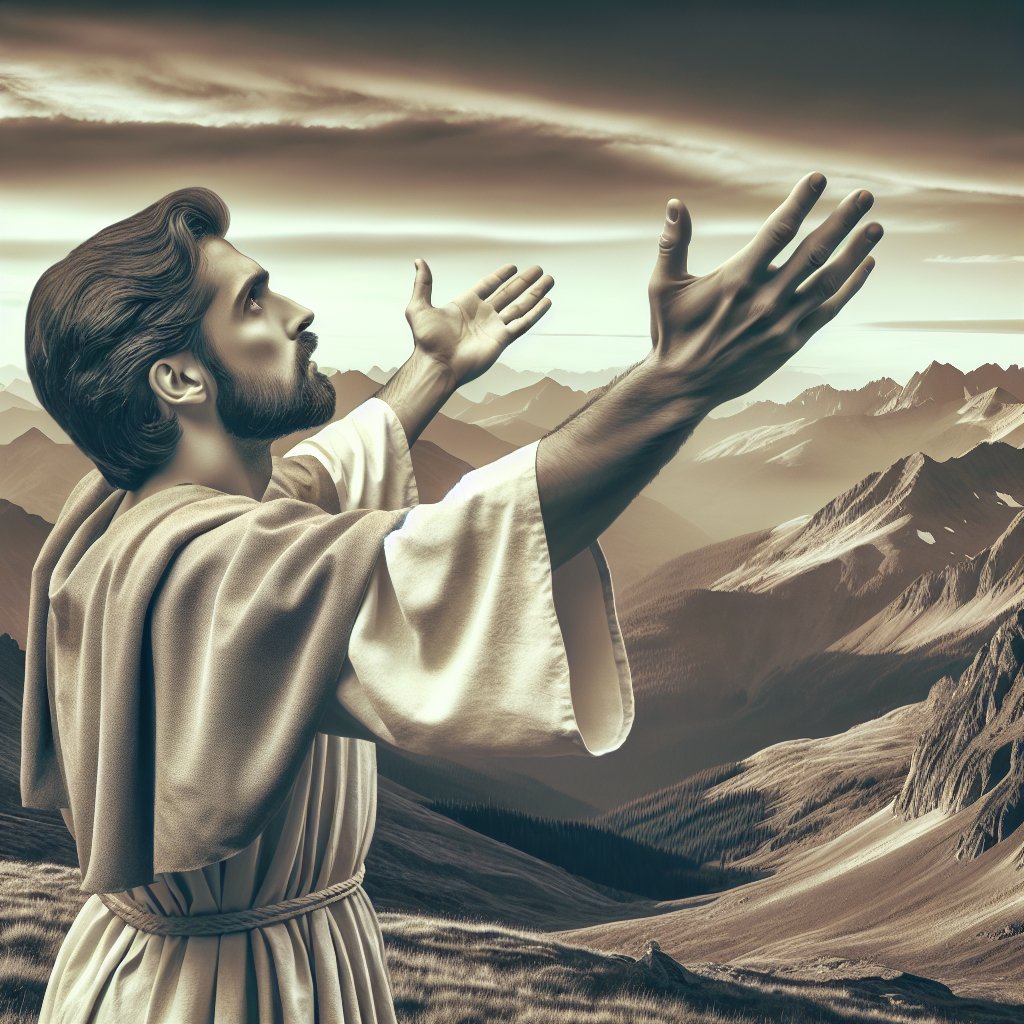 Man man on top of mo | Bible Art