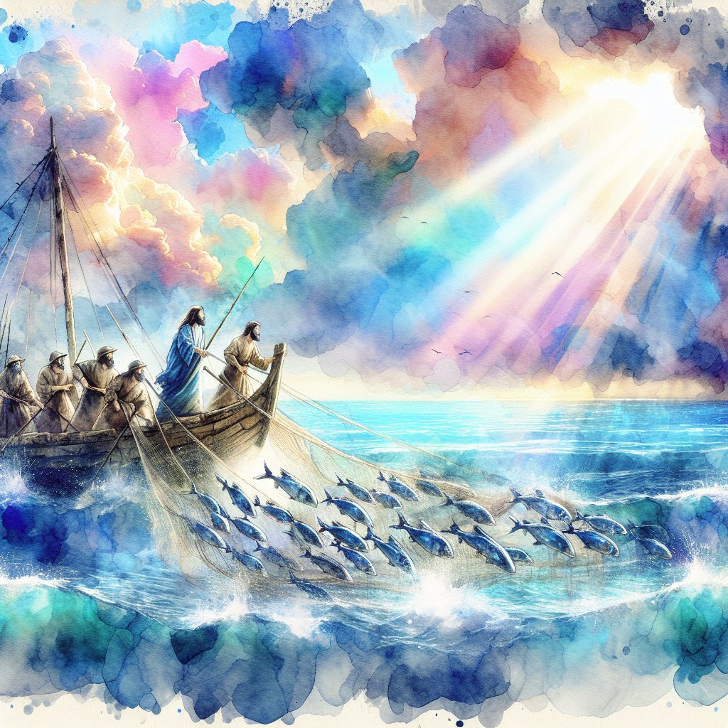 Luke 5:6-7 Artwork | Bible Art