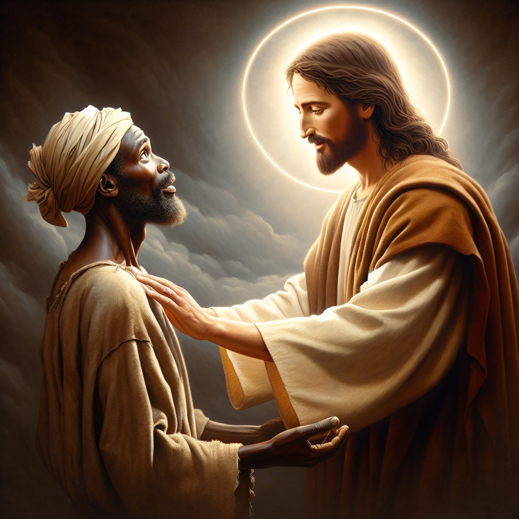 Jesus heals a deaf m | Bible Art