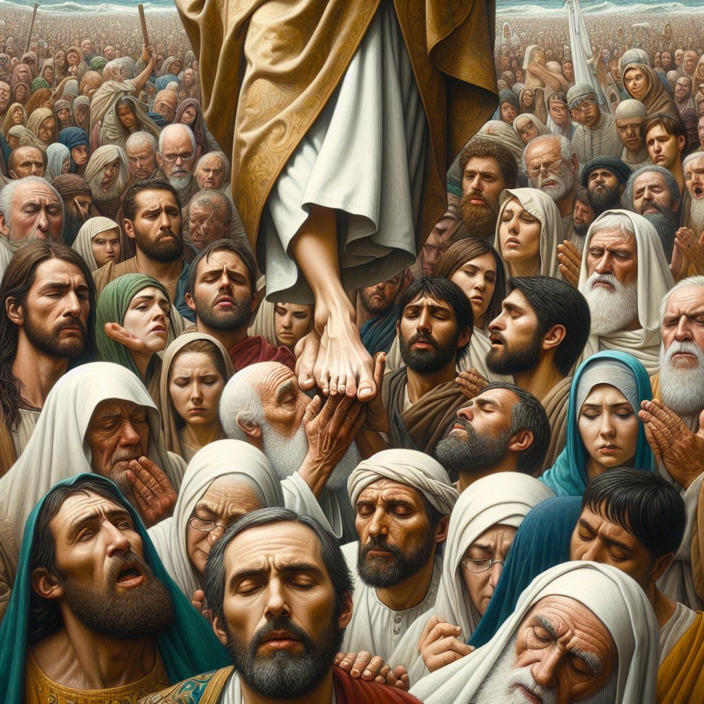 Jesus feet walking i | Bible Art