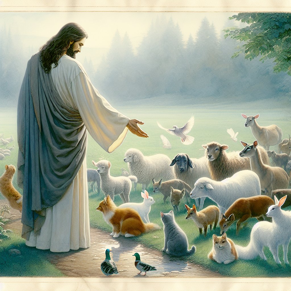 Jesus is blessing an | Bible Art