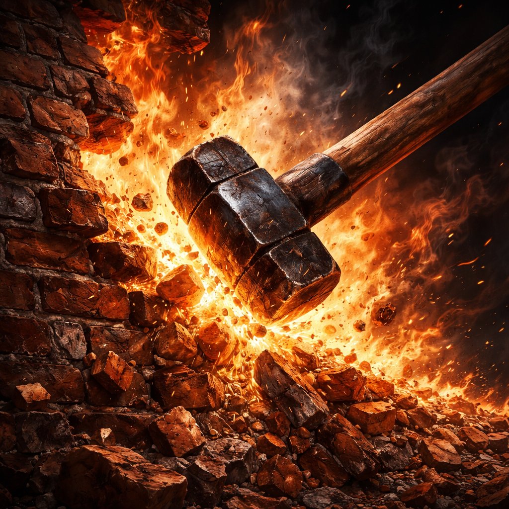 A hammer in fire dem | Bible Art