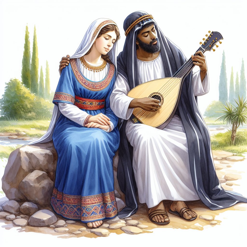 Elisha with a musici | Bible Art