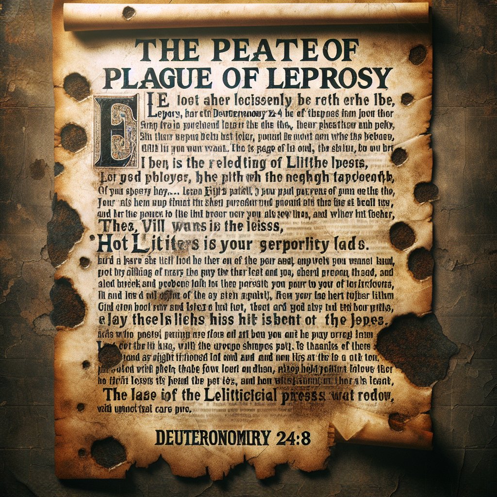 Deuteronomy 24:8 Artwork | Bible Art