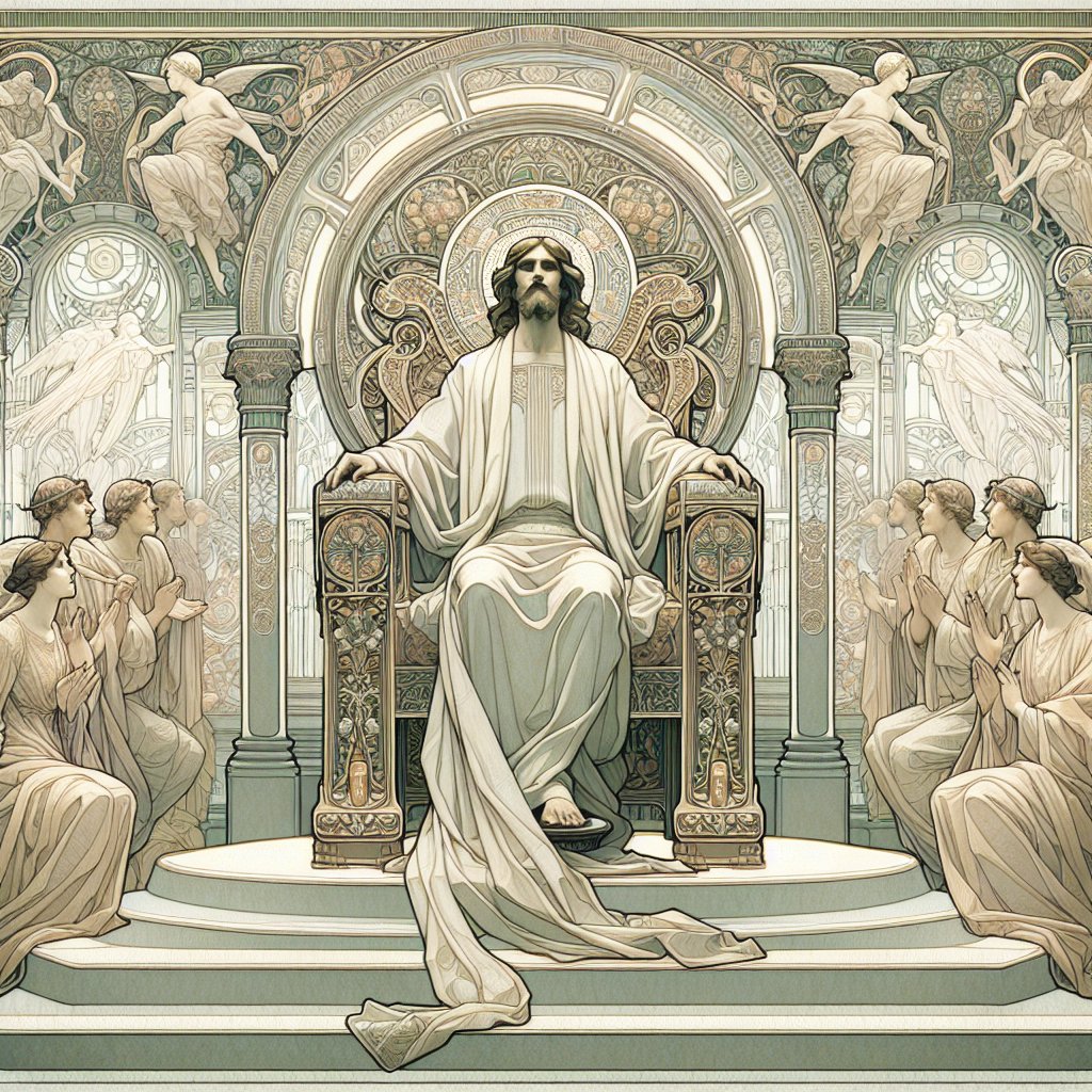 Messiah on the thron | Bible Art