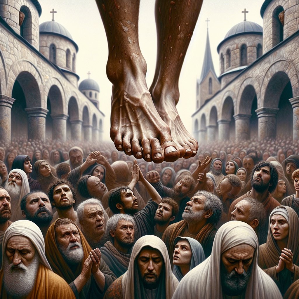 Jesus feet walking i | Bible Art