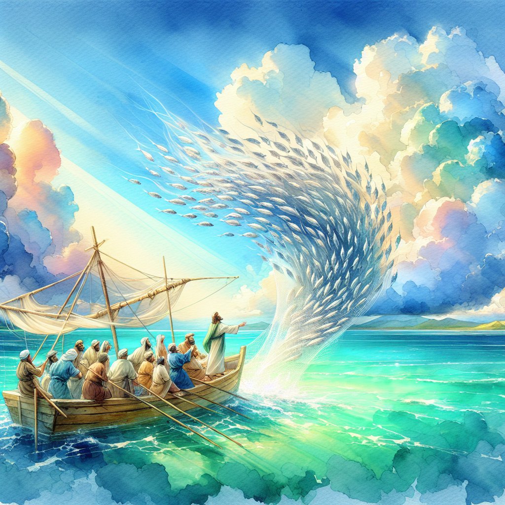 Luke 5:6-7 Artwork | Bible Art