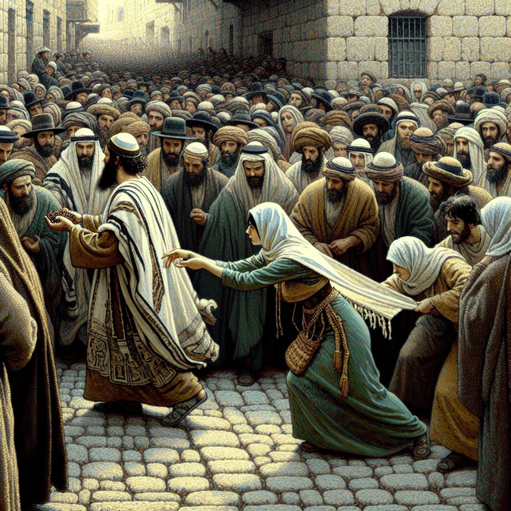 An outdoor crowd of | Bible Art