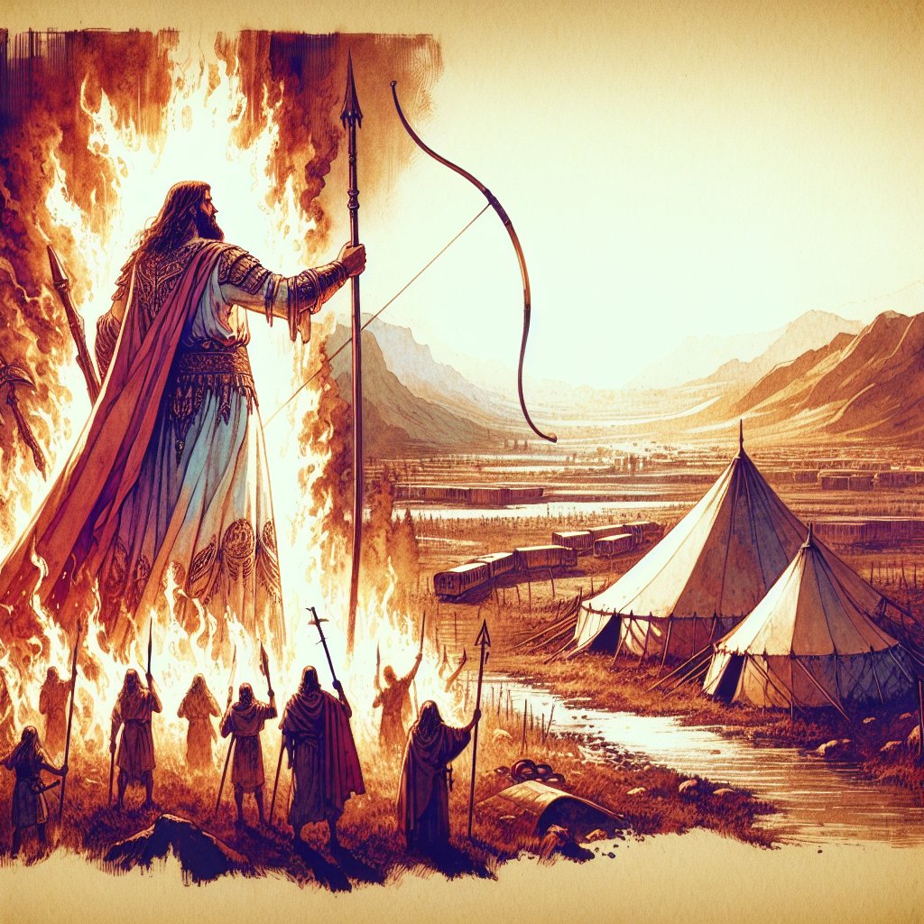 Like an enemy he has | Bible Art