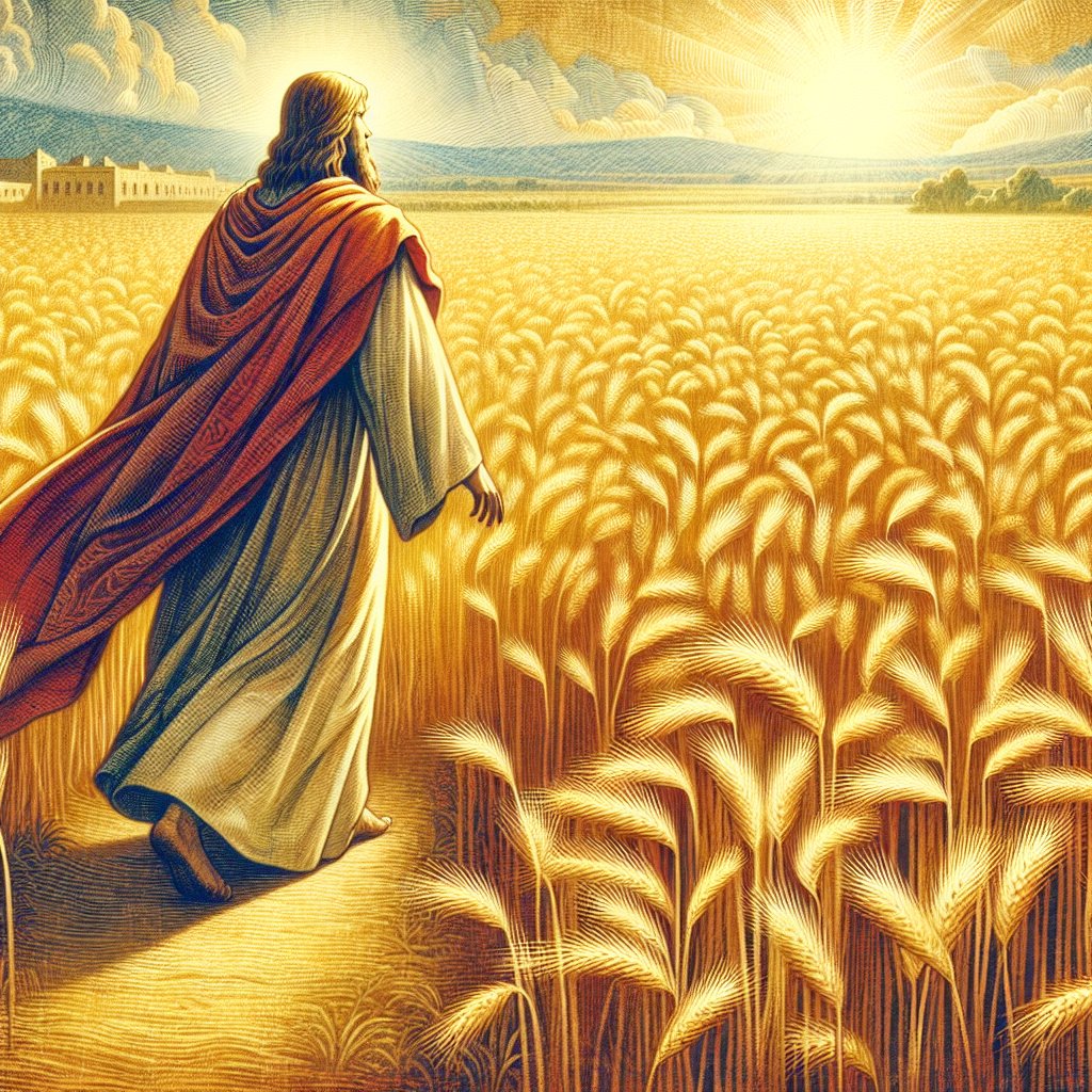 Jesus walking throug | Bible Art