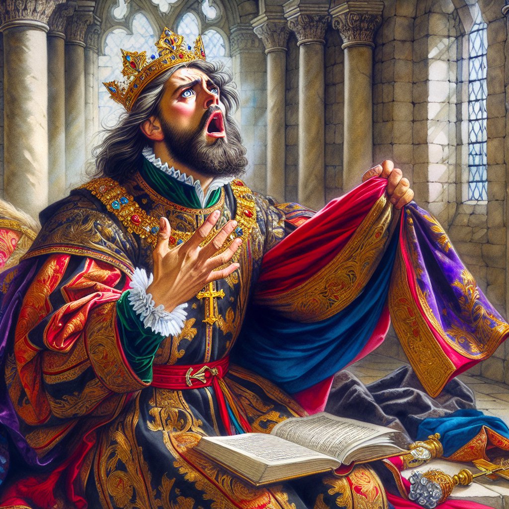 The king ripped his | Bible Art