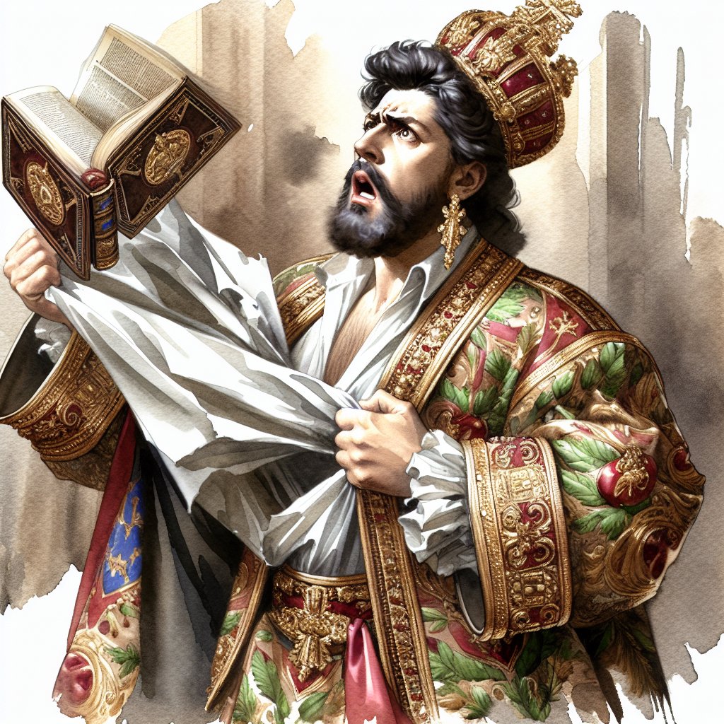 The king ripped his | Bible Art