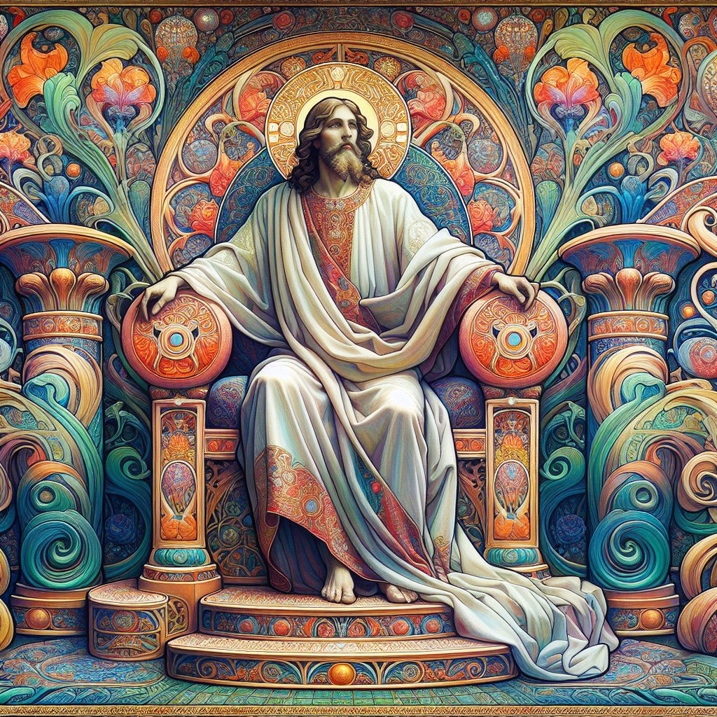 Messiah on the thron | Bible Art