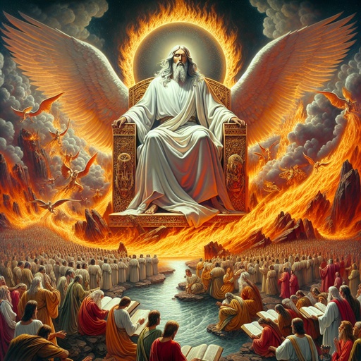fire above the peopl | Bible Art