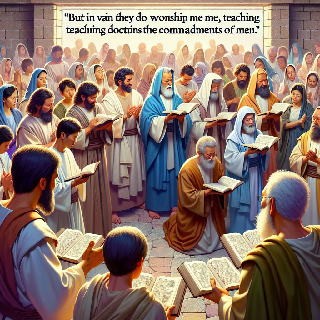 What Does Matthew 15 9 Mean Bible Art