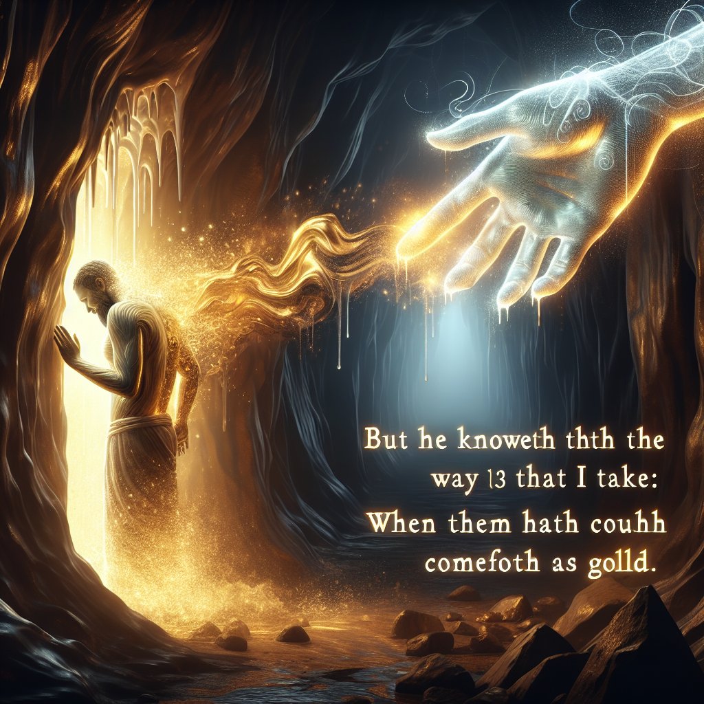 What does Job 23:10 mean? | Bible Art