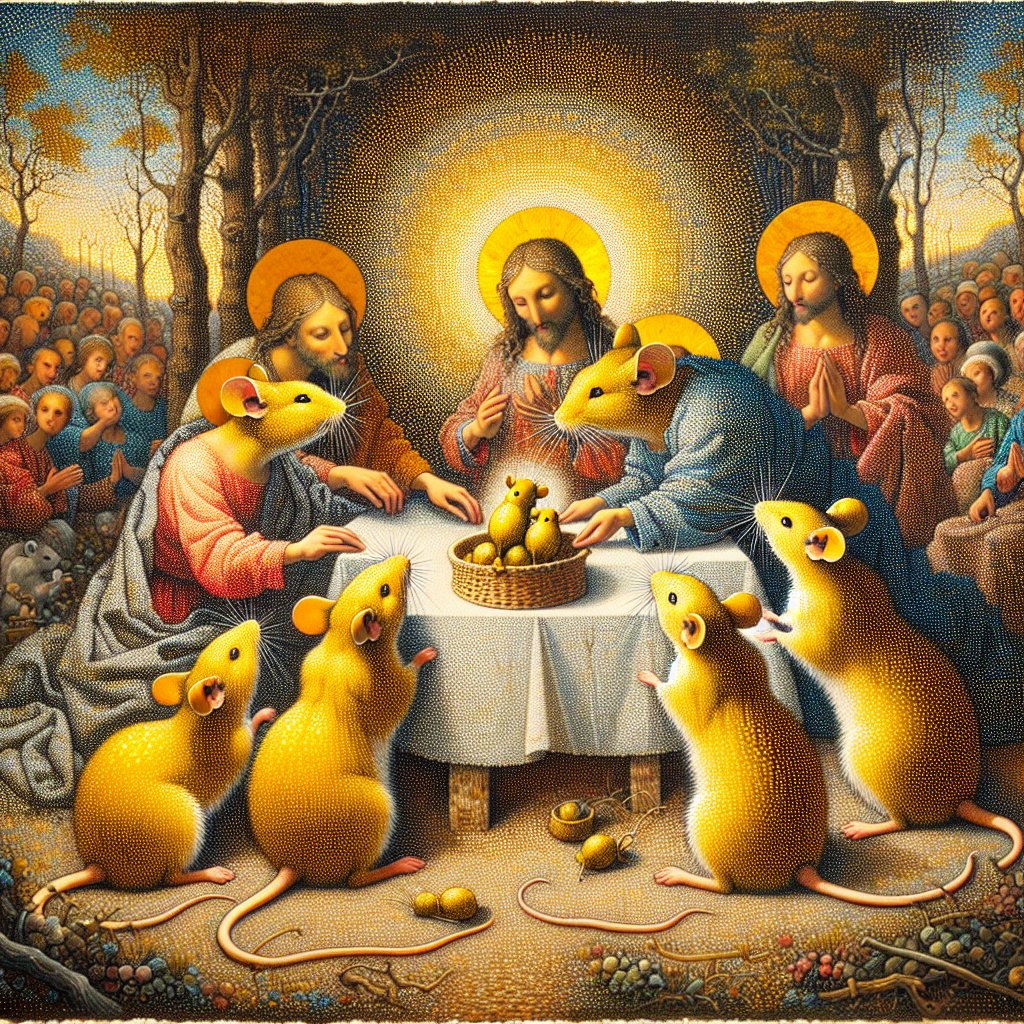 Five golden mice | Bible Art