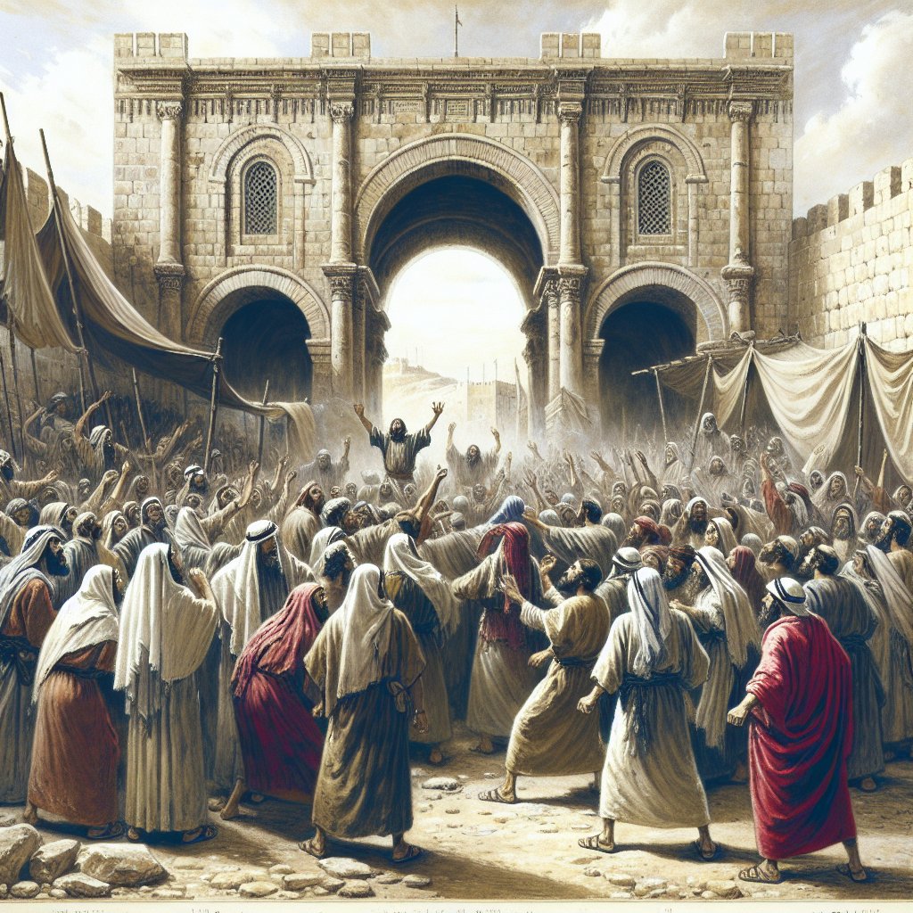 Crowd in Jerusalem s | Bible Art