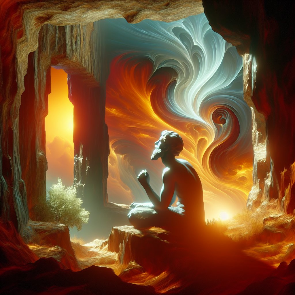 David in cave modern | Bible Art