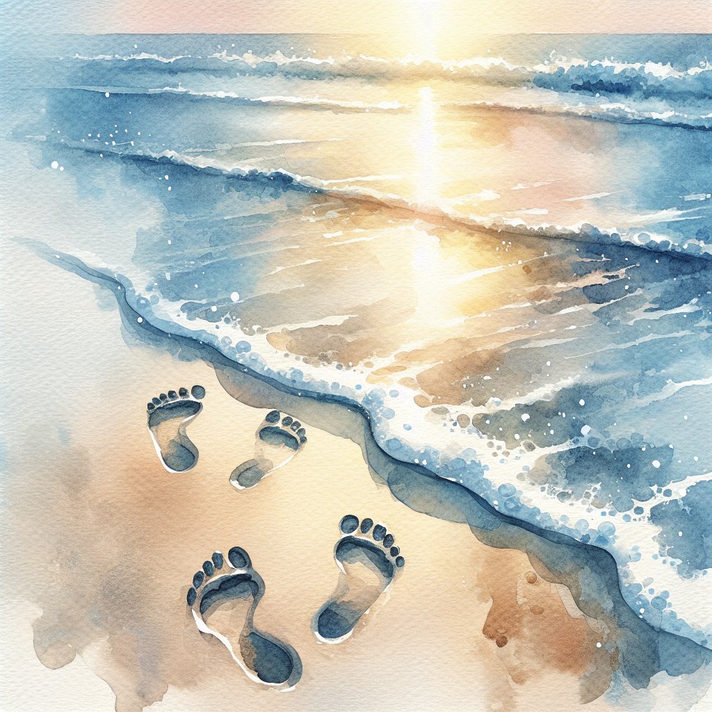 Footprints in the sa | Bible Art