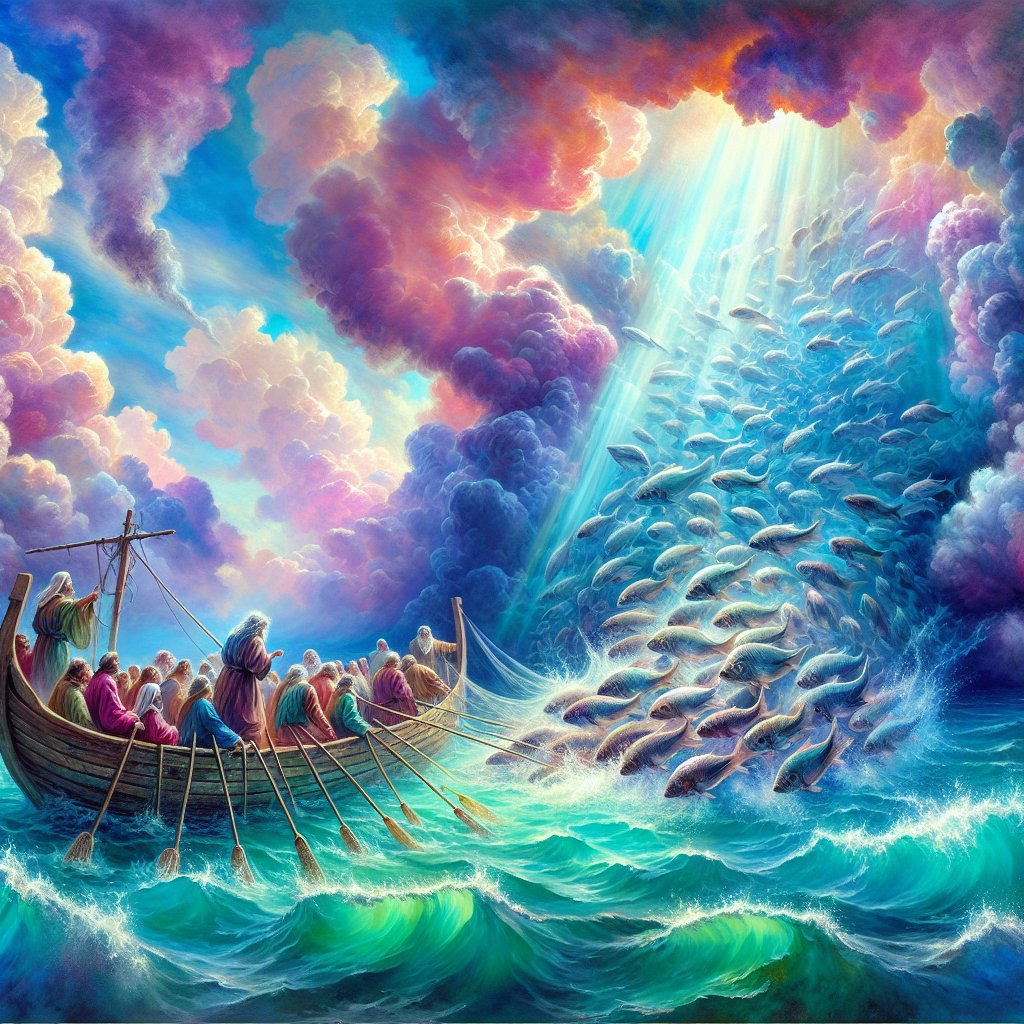 Luke 5:6-7 Artwork | Bible Art