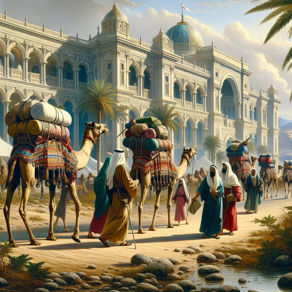 A bustling scene sho | Bible Art
