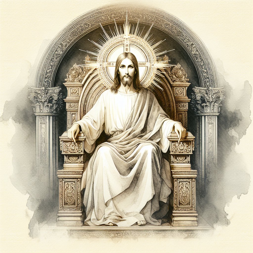Jesus on his throne | Bible Art