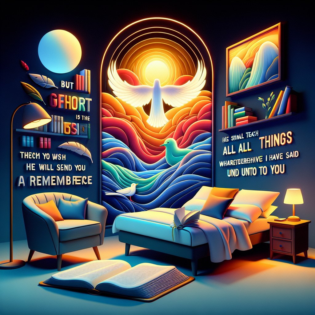 John 14:26 Devotional: The Precious Gift of the Comforter | Bible Art