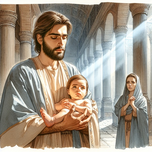 Simeon And Anna In The Temple Artwork | Bible Art