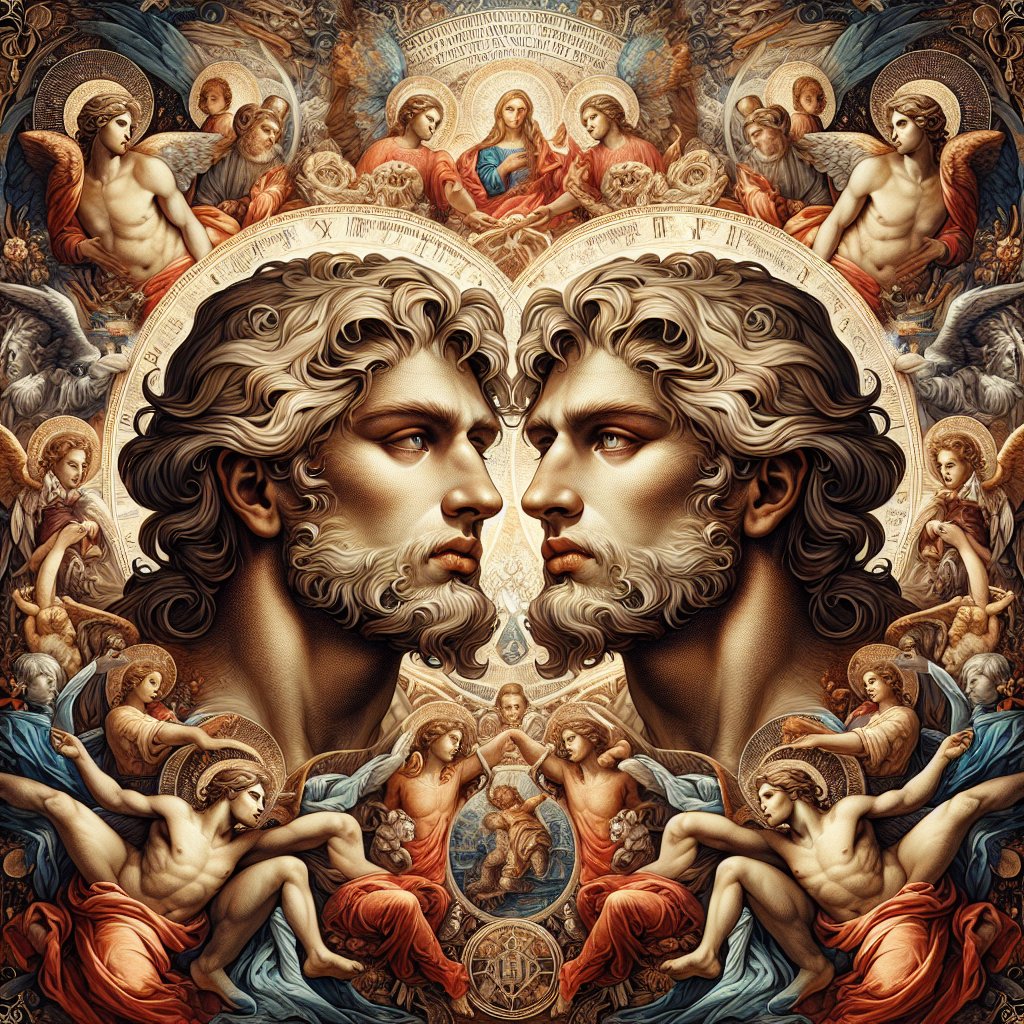 Male and female twin | Bible Art