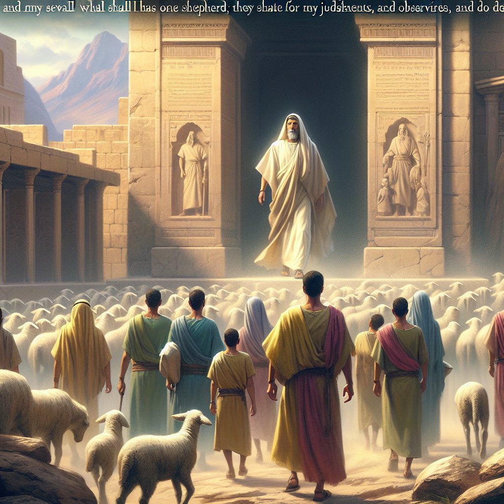 What does Ezekiel 37:24 mean? | Bible Art