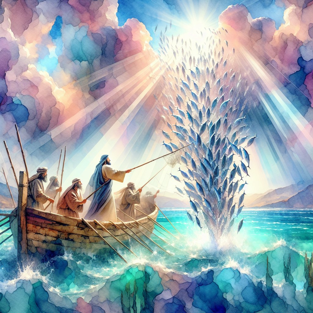 Luke 5:6-7 Artwork | Bible Art