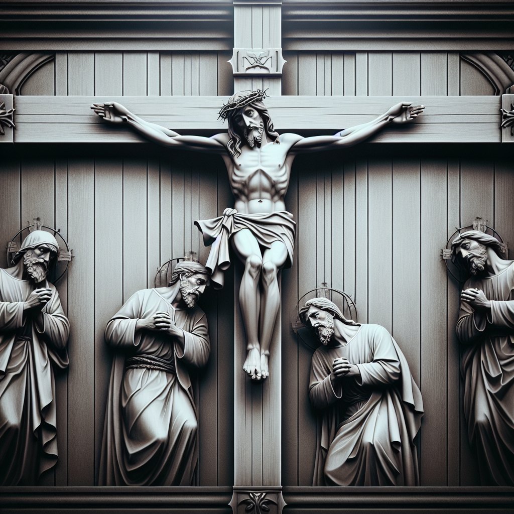 Jesus on the cross w | Bible Art