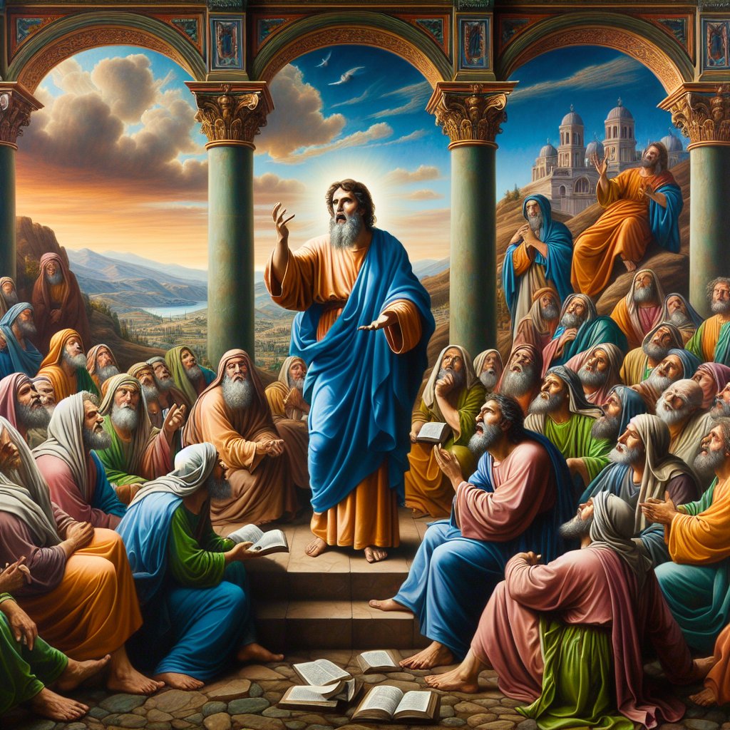 Jesus speaking to a | Bible Art