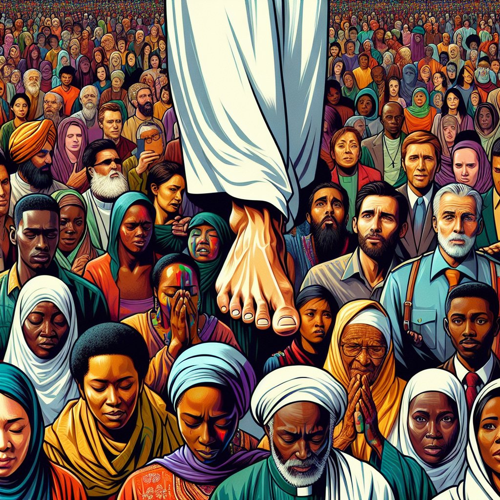 Jesus feet walking i | Bible Art
