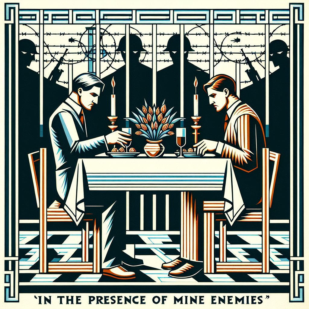 He prepares a table | Bible Art