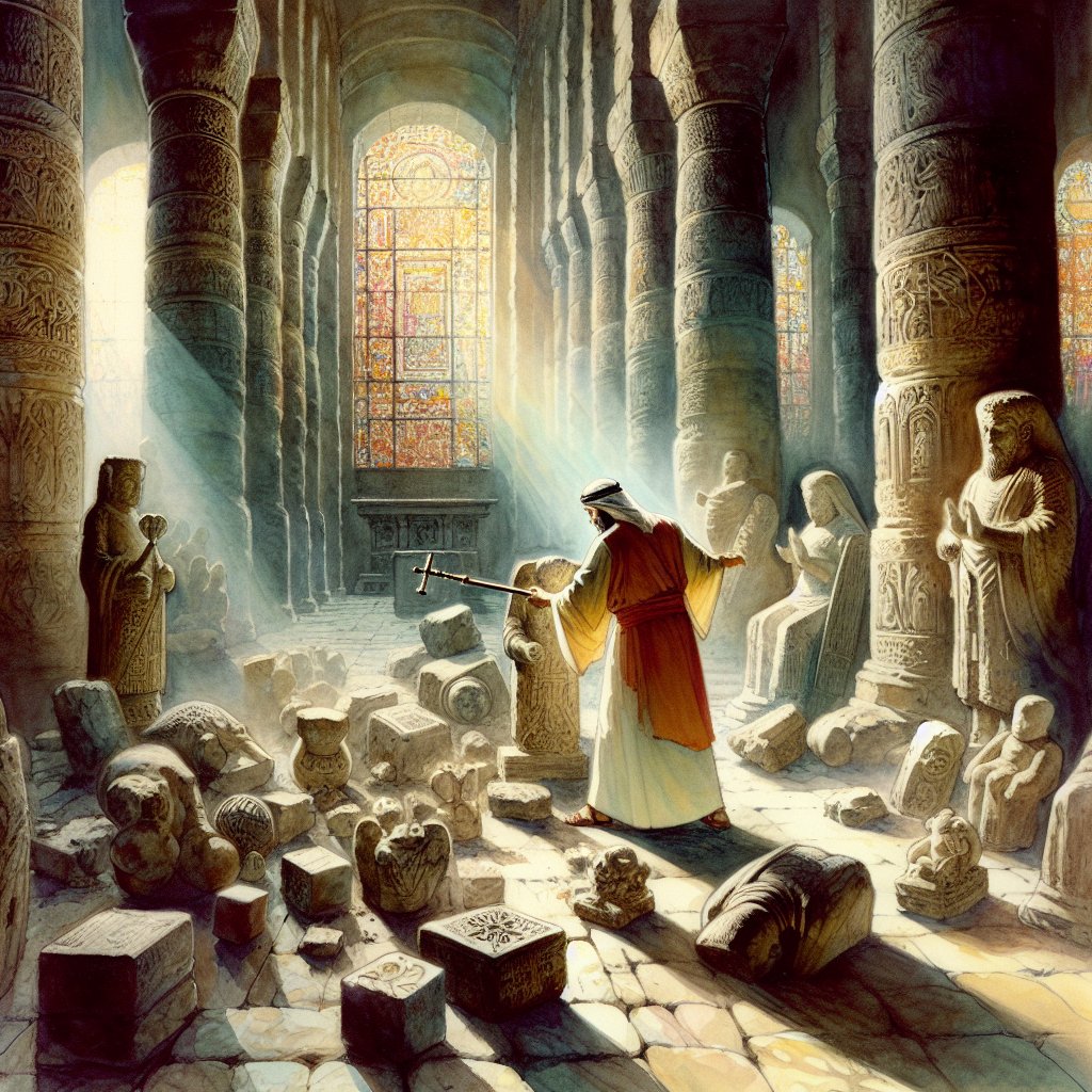 Manasseh threw the i | Bible Art