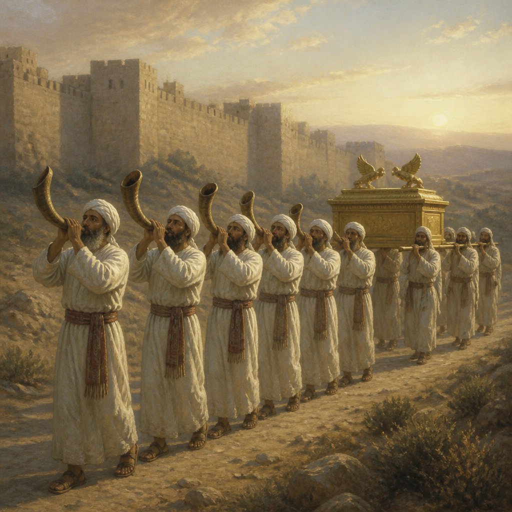 What does Joshua 6:8 mean? | Bible Art
