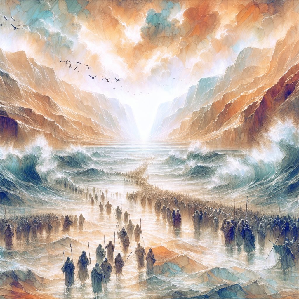 Partting the Red Sea | Bible Art