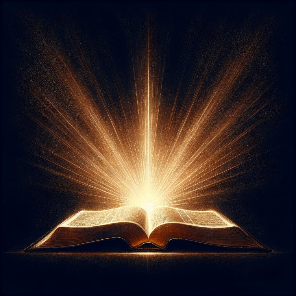 An open Bible glowin | Bible Art