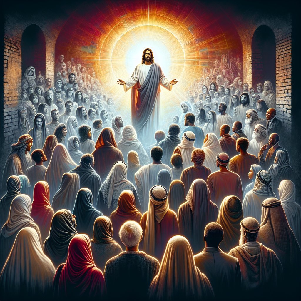 Fire above the peopl | Bible Art