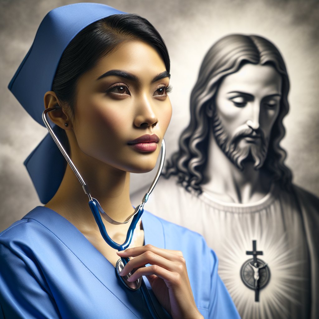female Nurse Wearing | Bible Art